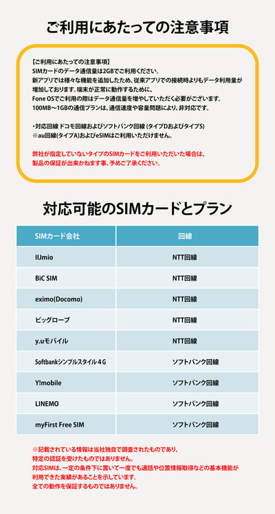 使えるSIMカード – myFirst Japan